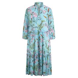 St. Emile - Kleid mit R&uuml;schen-Stehkragen, blau, Gr. 38 / S