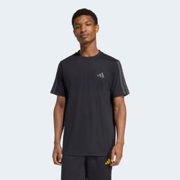 Herren T-Shirt "M 3S SJ T"schwarz, carbon, Gr. M, adidas Sportswear, Obermaterial: 100% Baumwolle, Shirts