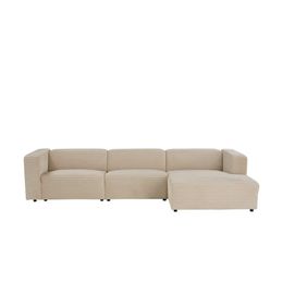 Ecksofa im modernen Breitcord Prado creme Ma&szlig;e (cm): B: 322 H: 69 T: 163.0 Sofas > Sofas nach Material > Stoffsofas &raquo; Sofa DE
