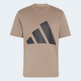 Herren T-Shirt "ESSENTIALS BIG LOGO", beige, Gr. M, adidas Sportswear, Obermaterial: 100% Baumwolle, Shirts, klassische Silhouette, mit