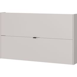 Schuhschrank Germania, B:140cm H:83cm T:18cm, wei&szlig;, Holzwerkstoff, Flur, Schr&auml;nke, "Ameca", f&uuml;r schmale Flure, Tiefe: 18cm, Soft-close, Breite: 100