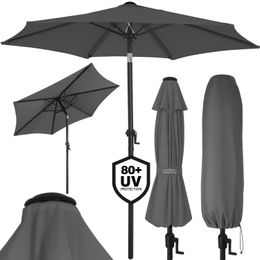 Kingsleeve Sonnenschirm Fiji Anthrazit &Oslash;200cm UV-Schutz 80+ mit Kurbel