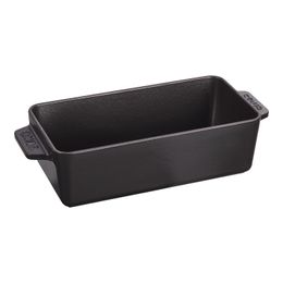Staub Specialities Kastenform 23 x 12 cm, rechteckig, Schwarz, Gusseisen