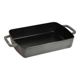 Staub Specialities Ofenform 30 x 20 cm, rechteckig, Graphit-Grau, Gusseisen