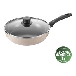 Ballarini Ledro Schmorpfanne mit Deckel, 28 cm, Aluminium, Keramische Antihaftbeschichtung