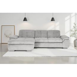 Ecksofa DIE PLANBAR, B:289cm H:85cm T:195cmcord grau, 88% Polyester, 12% Polyamid, Wohnzimmer, Sofas, "MP-IN16037 L-Form, Breite 289 cm, mit
