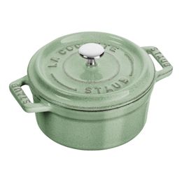 Staub La Cocotte Mini Cocotte 10 cm, rund, Salbeigr&uuml;n, Gusseisen