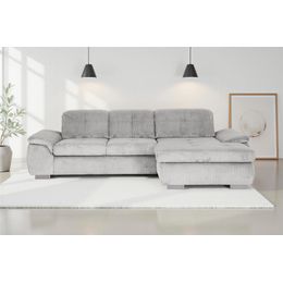 Ecksofa DIE PLANBAR, B:289cm H:85cm T:195cmcord grau, 88% Polyester, 12% Polyamid, Wohnzimmer, Sofas, "MP-IN16037 L-Form, Breite 289 cm, mit