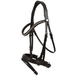 Hans Melzer Horse Equipment Hans Melzer Trense Calgary schwedisches Reithalfter braun/silber Pony