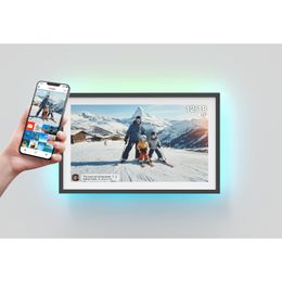 Denver PFF-1081 WLAN Bilderrahmen&ndash; 10,1", Frameo, Beleuchtung, schwarz