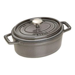Staub La Cocotte Cocotte 15 cm, oval, Graphit-Grau, Gusseisen