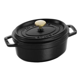 Staub La Cocotte Cocotte 15 cm, oval, Schwarz, Gusseisen