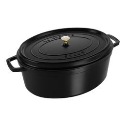 Staub La Cocotte Cocotte 33 cm, oval, Schwarz, Gusseisen