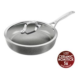 Ballarini Salina Schmorpfanne mit Deckel, 28 cm, Aluminium, Titanverst&auml;rkte keramische Antihaftbeschichtung