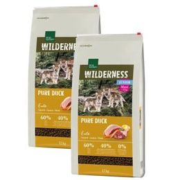 REAL NATURE WILDERNESS Trockenfutter Hund, Junior, Maxi, Pure Duck 2x12 kg