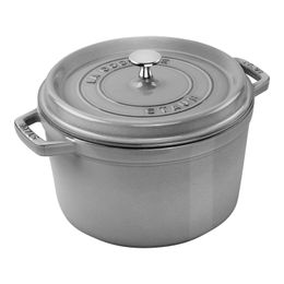 Staub La Cocotte Cocotte tief 24 cm, rund, Graphit-Grau, Gusseisen