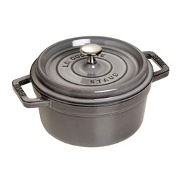 Staub La Cocotte Cocotte 22 cm, rund, Graphit-Grau, Gusseisen