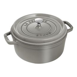 Staub La Cocotte Cocotte 24 cm, rund, Graphit-Grau, Gusseisen