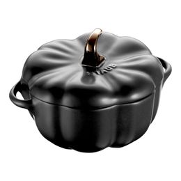 Staub Ceramique Cocotte 12 cm, K&uuml;rbis, Schwarz, Keramik