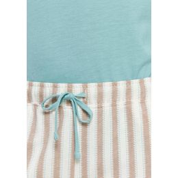 VIVANCE DREAMS BY LASCANA Pyjamahose mehrfarbig Gr. 44/46 f&uuml;r Damen. Mit Allover-Druck. Schmal. Nachhaltig.