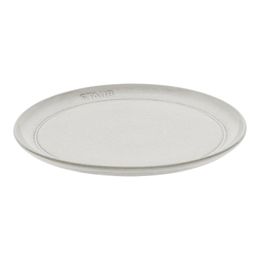 Staub Dining Line Teller flach 22 cm, rund, Weisser Tr&uuml;ffel, Keramik