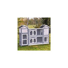 nanook XXL Kleintierstall grau wei&szlig; 189x43x127 cm