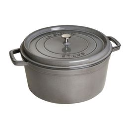 Staub La Cocotte Cocotte 34 cm, rund, Graphit-Grau, Gusseisen
