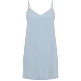 Lascana Neglig&eacute; blau Gr. 44 f&uuml;r Damen. Mit V-Ausschnitt. Figurbetont