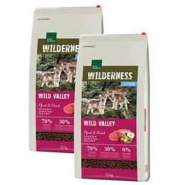 REAL NATURE WILDERNESS Trockenfutter Hund, Junior, Wild Valley, Pferd und Rind 2x12 kg