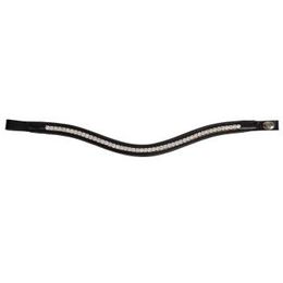 Hans Melzer Horse Equipment Hans Melzer Stirnriemen Paris schwarz/silber WB (Warmblut)