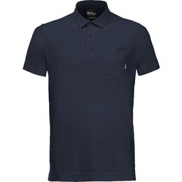 Jack Wolfskin Terral Polo Herren Poloshirt dunkelblau L - Herrenshirts, -hemden & -pullover