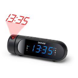 Denver CPR-700 Radiowecker&ndash;Projektion, USB-Laden, Dualalarm, schwarz