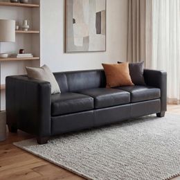 MCW 3er Sofa Lille, Kunstleder ~ schwarz