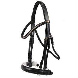Hans Melzer Horse Equipment Hans Melzer Kandare Hamburg schwarz/silber WB (Warmblut)