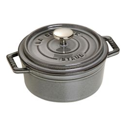 Staub La Cocotte Cocotte 12 cm, rund, Graphit-Grau, Gusseisen