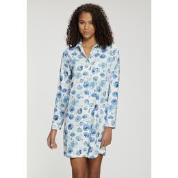 VIVANCE DREAMS BY LASCANA Nachthemd mehrfarbig Gr. 44/46 f&uuml;r Damen. Mit Allover-Druck. Loose Fit. Nachhaltig.