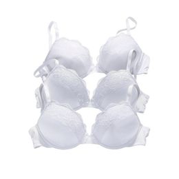 PETITE FLEUR BY LASCANA Push-up-BH wei&szlig; Gr. 80C. Vergr&ouml;&szlig;ert Optisch Die B&uuml;ste und mit B&uuml;gel