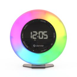 Denver CRL-342 Radiowecker mit Stimmungslicht und white-noise, wei&szlig;