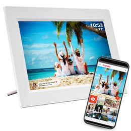 Denver PFF-1015 Digitaler WLAN-Bilderrahmen, 10.1" Touchscreen, wei&szlig;