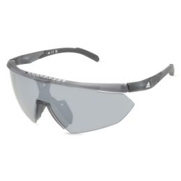 Adidas SP0015 | Unisex-Sonnenbrille | Fassung: Vollrand, Quadratisch, Acetat Spritzguss, Grau | Glasfarbe: Grau Spiegel Silber