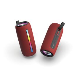Denver BTL-360 Bluetooth-Lautsprecher, 2&times;50W, RGB-Beleuchtung, rot