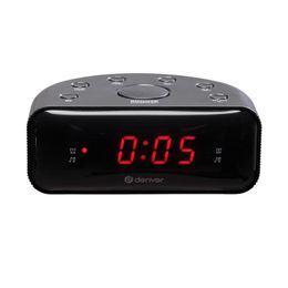 Denver CR-430 digitaler FM-Radiowecker, Dual-Alarm mit Snooze, schwarz