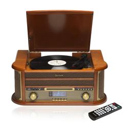 Denver MRD-51 Musikcenter, Vinyl, CD, Kassette, DAB+/FM Radio, braun