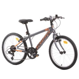 Scrapper MTB20 Kinderfahrrad 20 Zoll Mountainbike Gr&ouml;&szlig;e 120-135 cm Fahrrad ab ca. 6 Jahre Kinderrad mit 6 G&auml;ngen