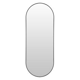 Edaxo Wandspiegel, Schwarz, Metall, 30x80x2.5 cm, Spiegel, Wandspiegel