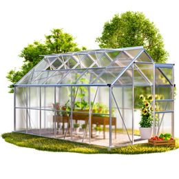 Gardebruk Alu Gew&auml;chshaus 380x190x195cm mit Fundament