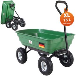 Gardebruk Bollerwagen Gr&uuml;n 103,5x51x92,5cm mit Kippfunktion