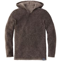 Seldom Herrenpullover mit Kapuze L Taupe-Sand