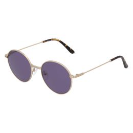 Fielmann BD 538 SUN FA LUCA | Unisex-Sonnenbrille | Fassung: Vollrand, Rund, Edelstahl, Gold Matt | Glasfarbe: Grau