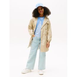 Tommy Hilfiger M&auml;dchen Trenchcoat "NYLON TRENCH COAT", beige, Gr. 10, unifarben, Web, Obermaterial: 100% Polyamid, M&auml;ntel, f&uuml;r Kinder bis 16 Jahre